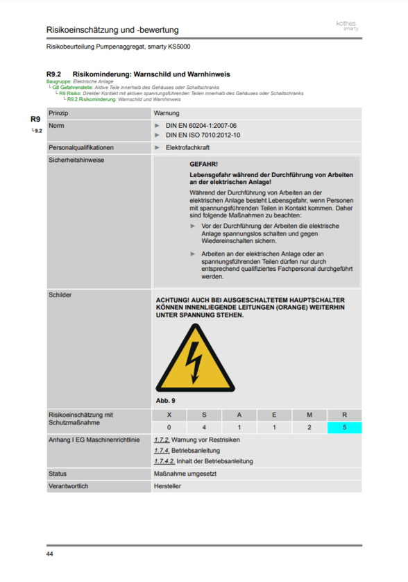 Die Risikobeurteilung nach Maschinenrichtlinie